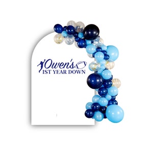 First Year Down Decal for Baby Boy Football Birthday Party Football ...