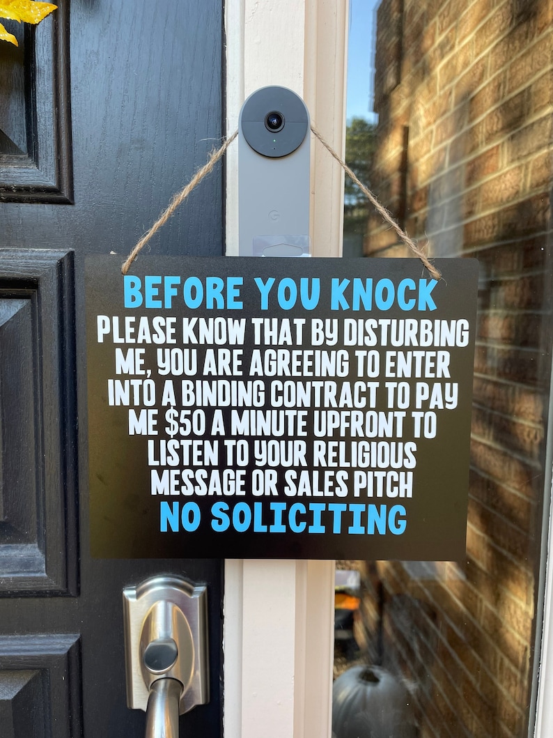Funny No Soliciting Sign You Are Agreeing to Enter Into - Etsy