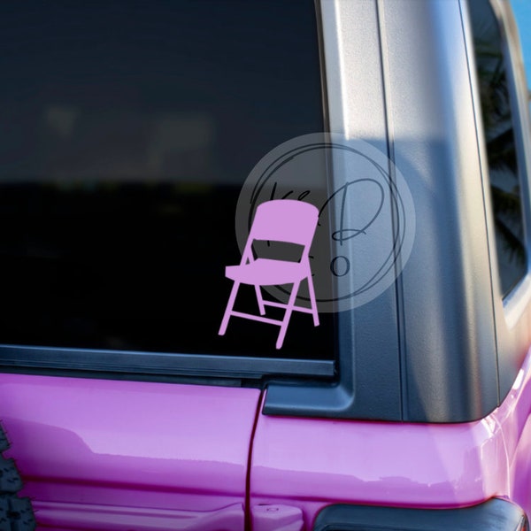 Folding Chair Car Decal - Etsy