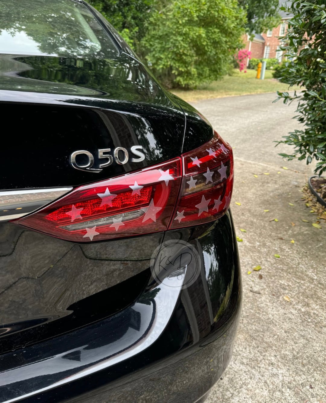 Stars Headlight Taillight Decals Sticker Sheets Glitter Frosted Red ...