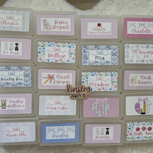 Grandmillennial Preppy Gingham Personalized Pencil Box, GIRLS School ...