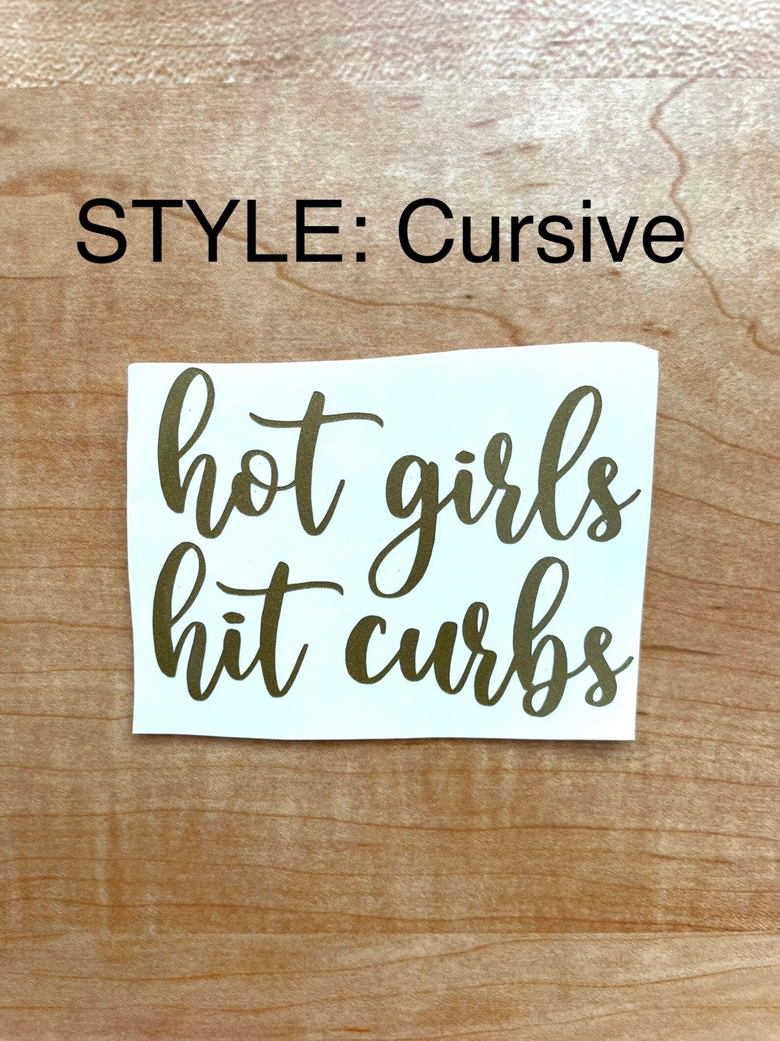 Hot Girls Hit Curbs Car Mirror Decal Bumper Sticker Retro - Etsy