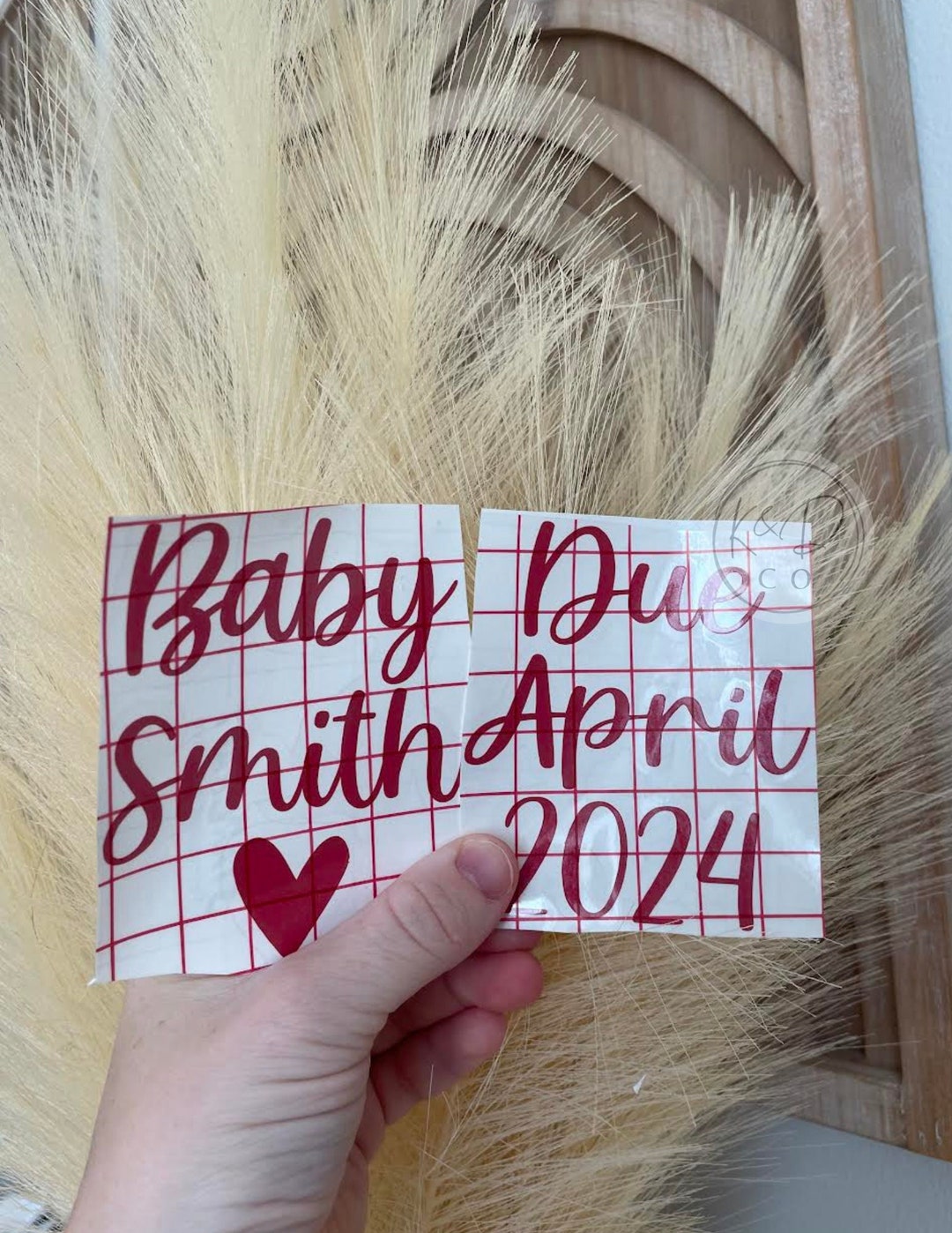 Pregnancy Announcement Decals for Pumpkins Baby Due Date Pumpkin Decals ...