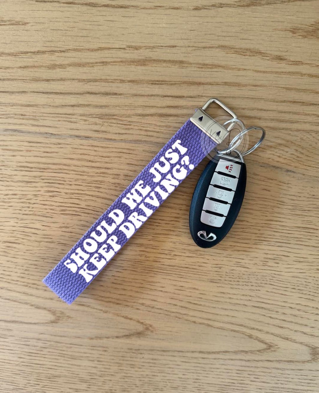 Should We Just Keep Driving Key Fob, Personalized Canvas Keychain, Key ...
