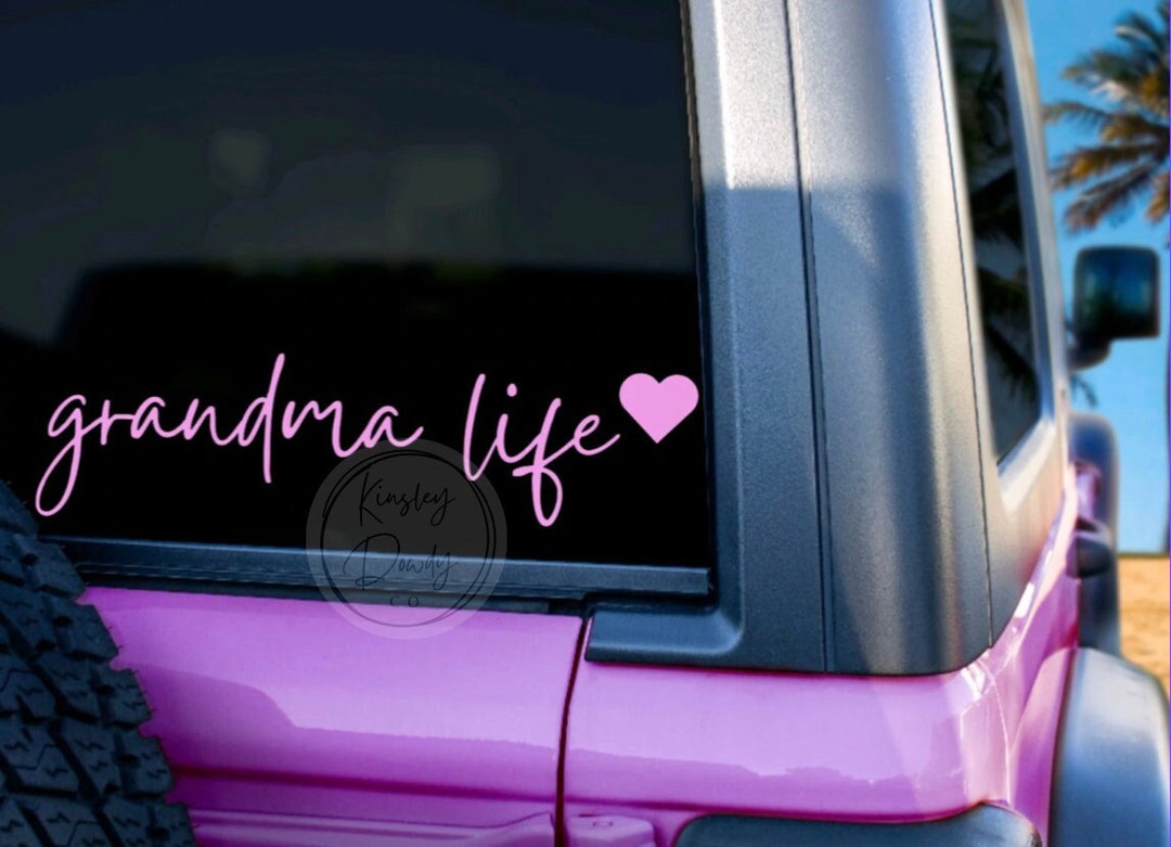 Grandma Life Decal With Heart Grandma Car Decal Car Bumper - Etsy