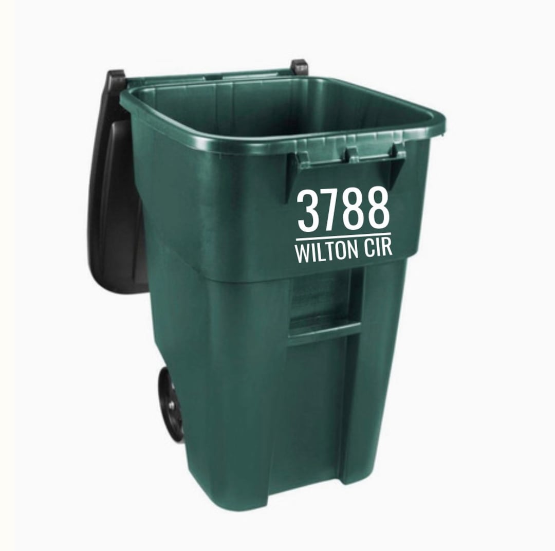 Trash Can Label Address Garbage Can Label for Recycle Big - Etsy