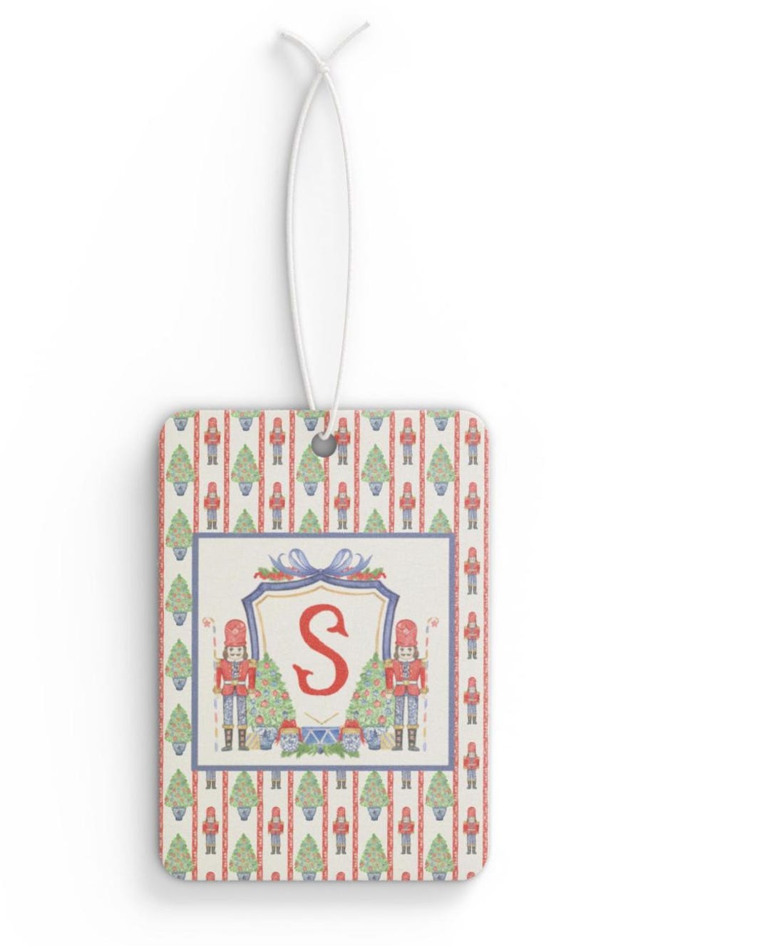 Christmas Holiday Nutcracker Monogram Car Air Freshener ...