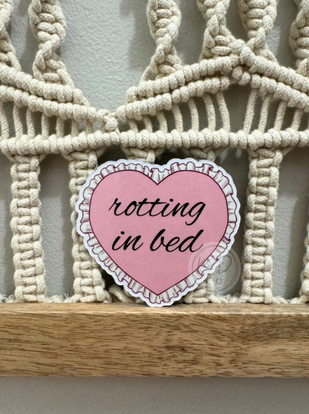 Coquette Rotting in Bed Sticker, Aesthetic Magnet Soft Girl Era Bow ...