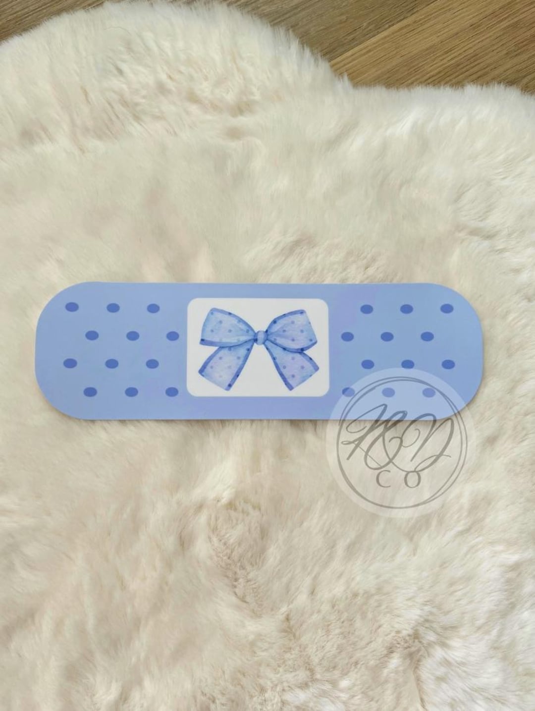 Blue Coquette Bow Car Bandages Vinyl Stickers, Literally Just a Girl ...