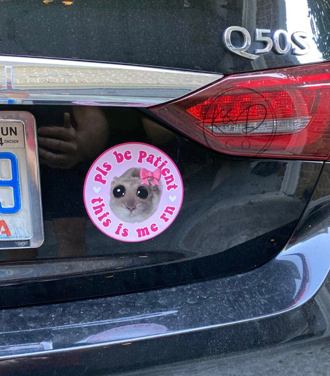 Sad Hamster Meme Car Sticker, Pls Be Patient This is Me Rn Im Just a ...