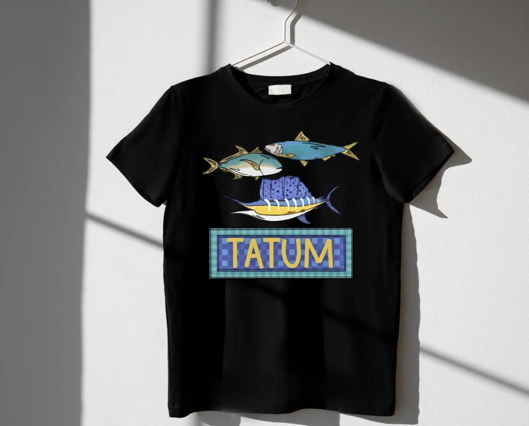 Sword Fish Preppy Custom Name Personalized Kids Shirt, Youth Kids Cute ...