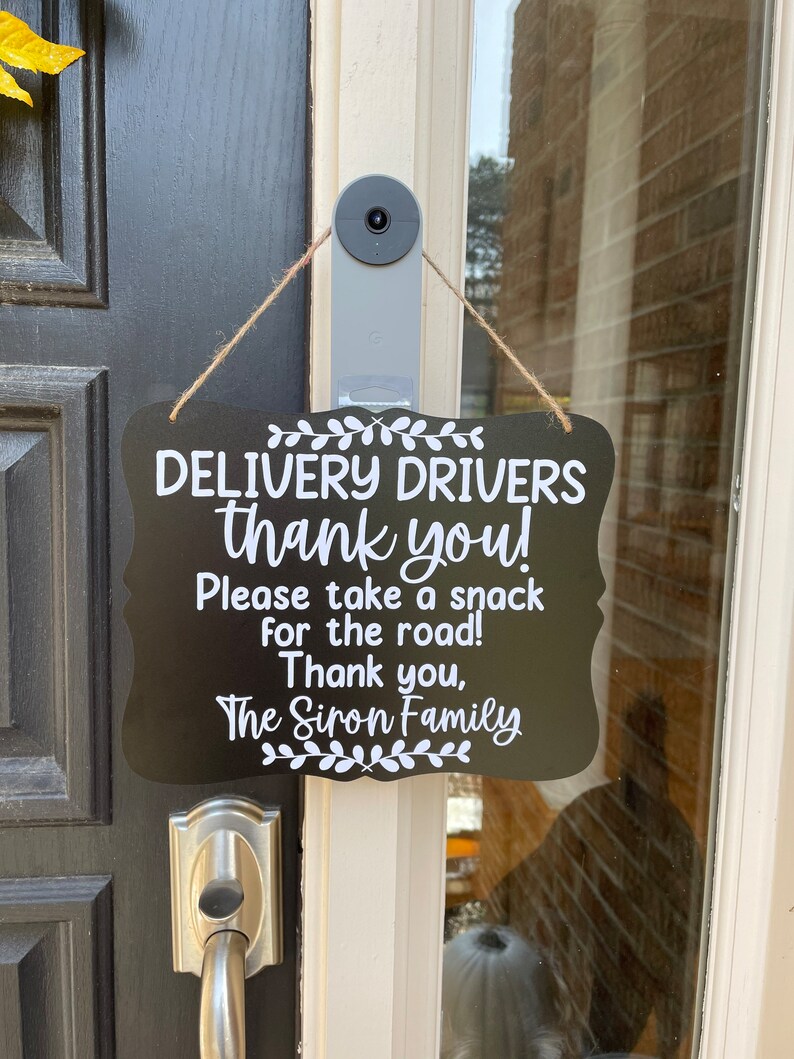 Delivery Driver Thank You Sign / Year Round Delivery Driver Thank You ...