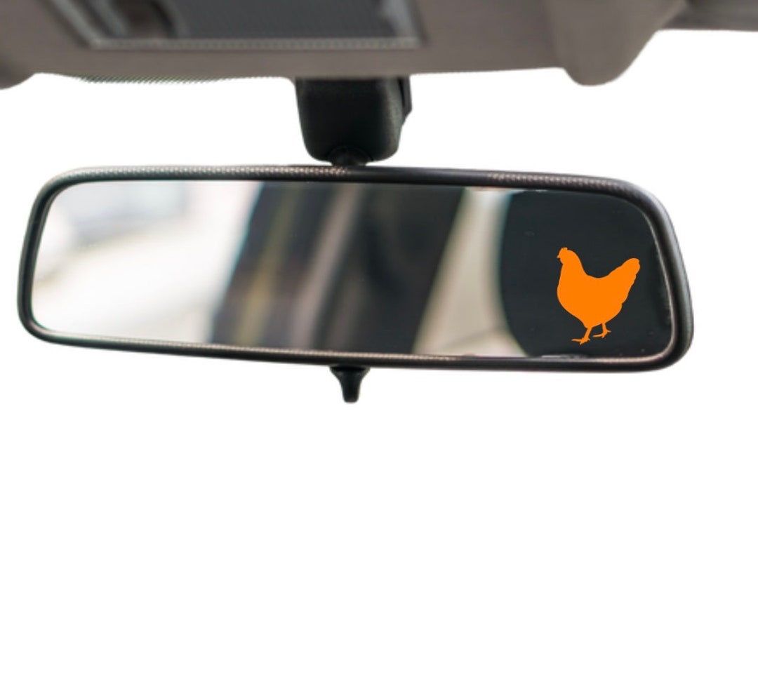 Chicken Hen Rooster Peeker Decal, Mirror Decal Rearview Mirror Decal ...