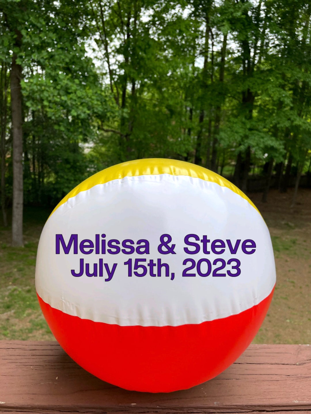 Custom Wedding Beach Ball, Beach Themed Wedding Getting Hitched, Las ...