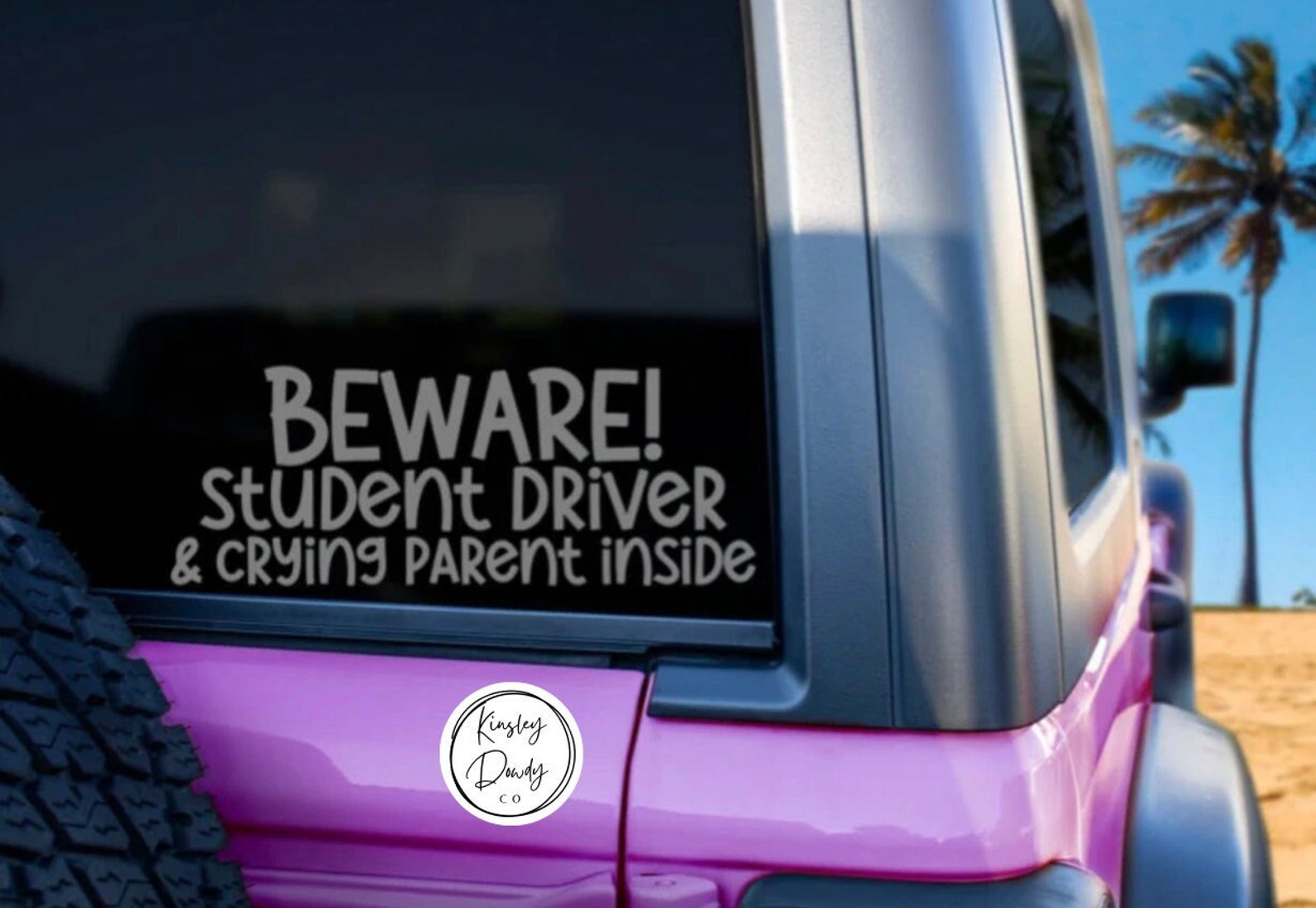 Beginner Driver, Beware Student Driver Decal,crying Parent Teenager ...
