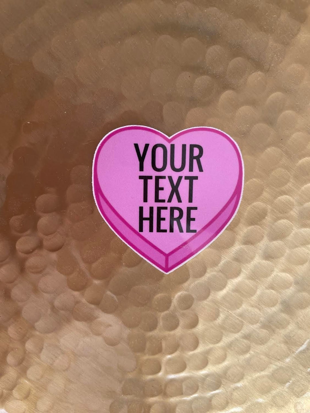 Custom Candy Heart Sticker Custom Sweet Heart Sticker - Etsy