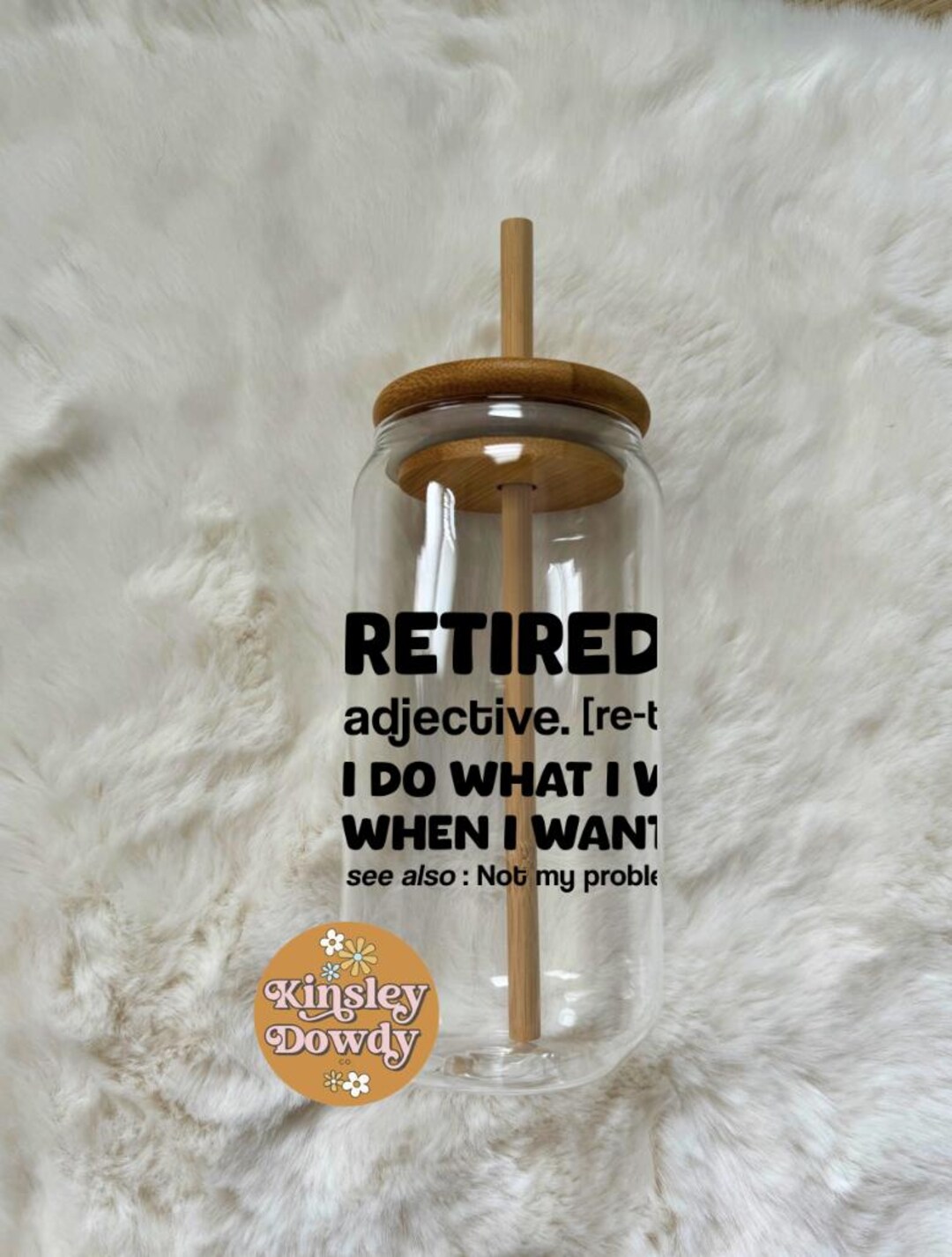 Retirement Glass Cup Retirement Gifts for Women Men Husband 16oz Sipper ...