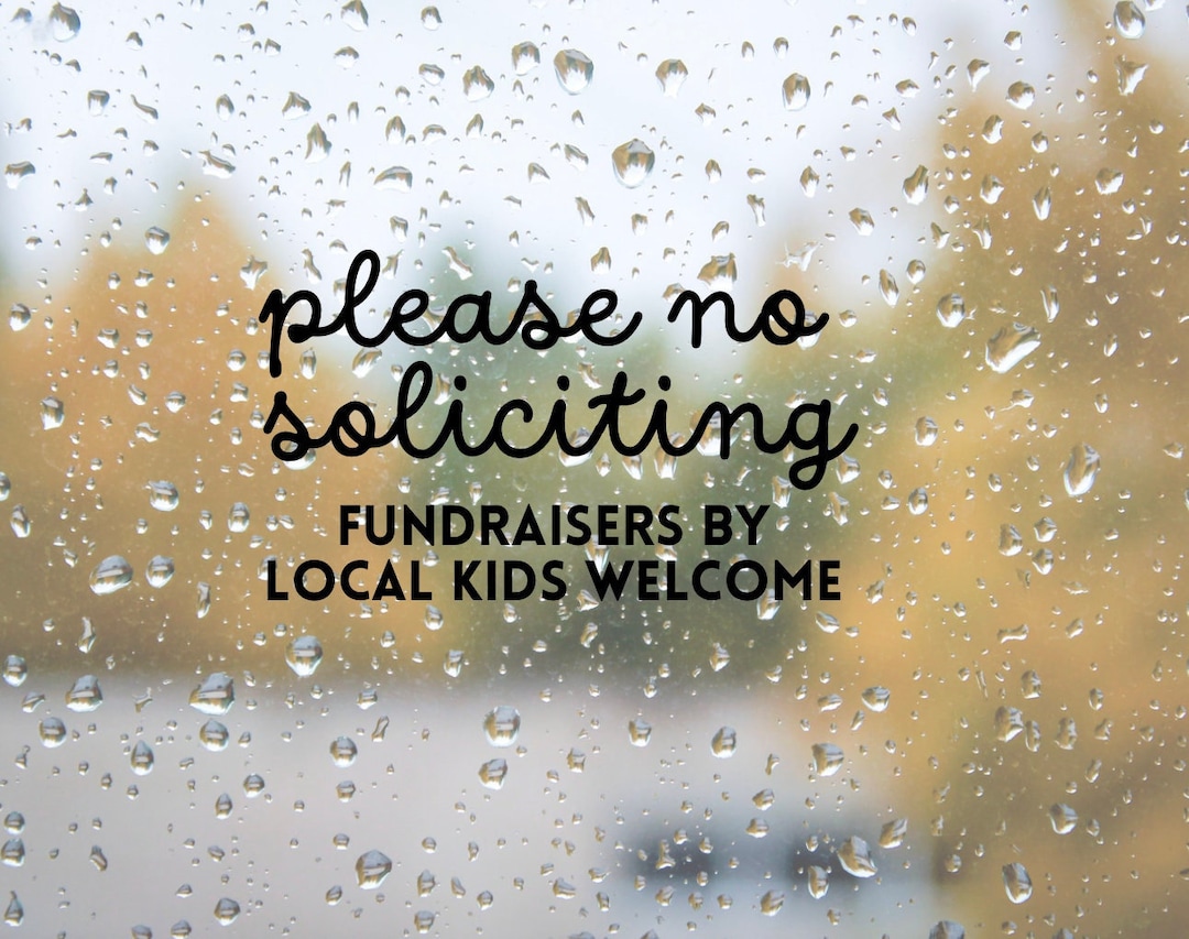 Please No Soliciting Fundraisers by Local Kids Welcome Decal, Sticker ...