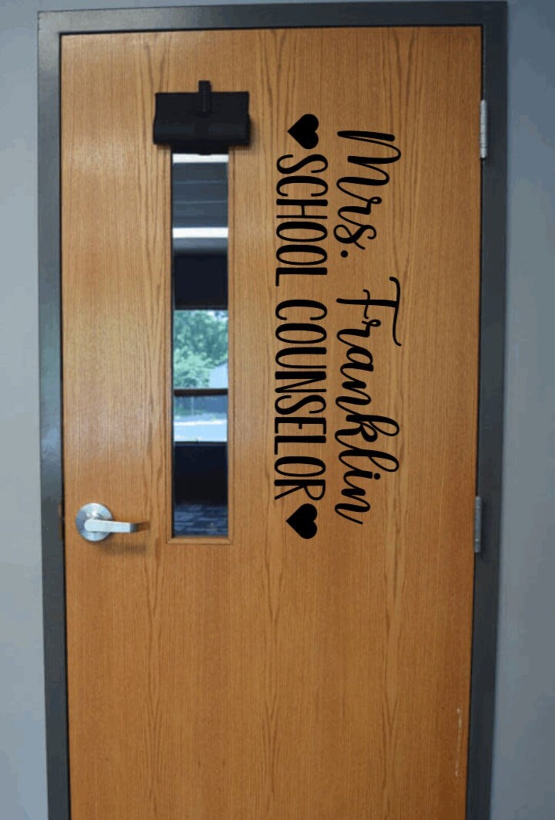 School Counselor Decal Vinyl Decal, Heart for School Clinic Door or ...