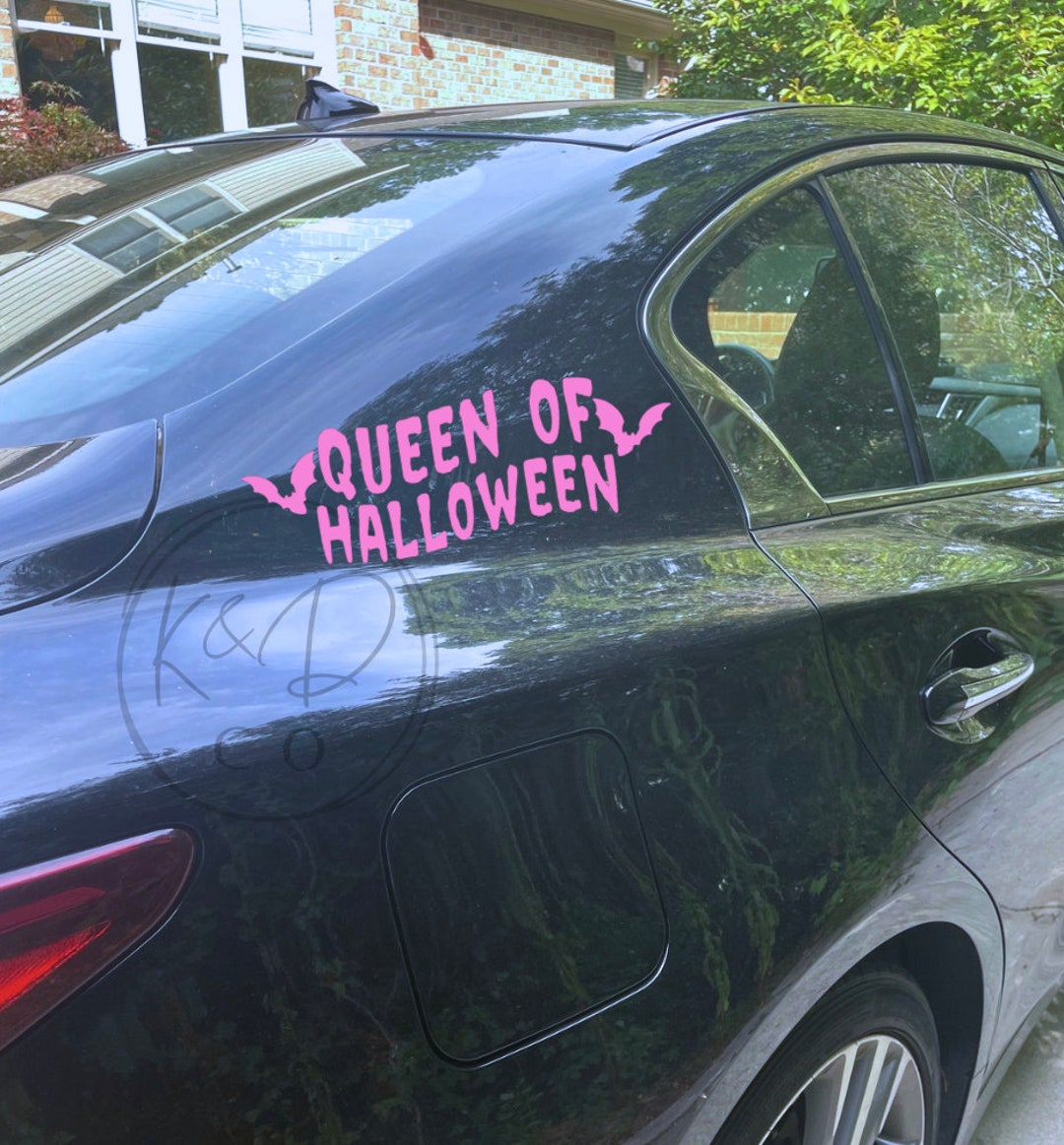 Queen of Halloween Vinyl Decal Sticker, Spooky Babe, Goth Decal ...