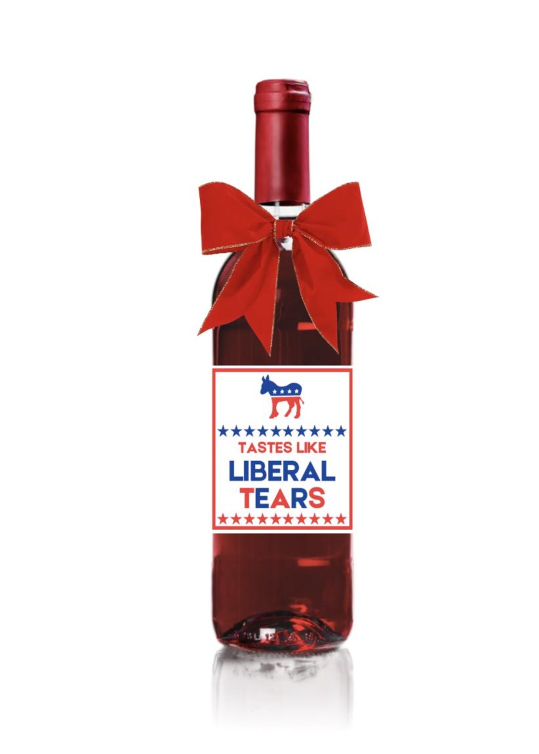 Tastes Like Liberal Tears Wine Label, Funny Trump Wine, Republican ...