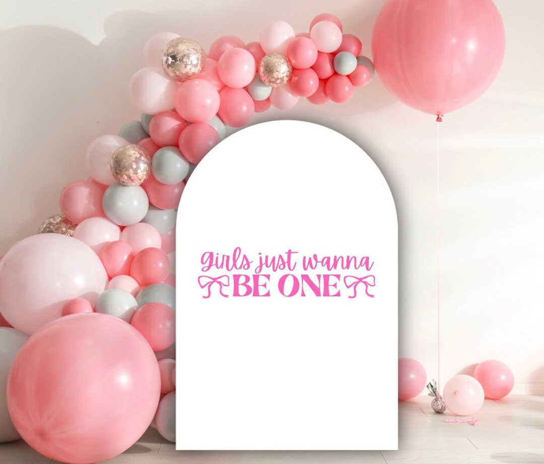 Girl Just Wanna Be One Decal, Bow Coquette Girly for Birthday Party ...