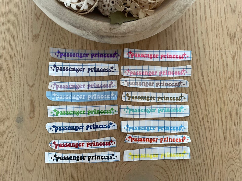 Passenger Princess Car Mirror Decal Pink Car Mirror Sticker - Etsy