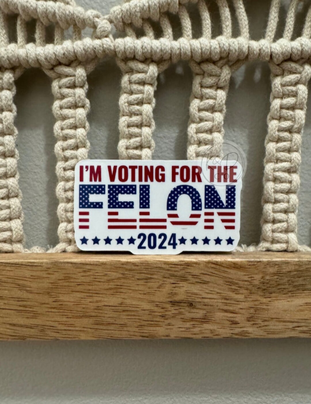 I'm Voting Felon 2024 Sticker, Republican 2024 Funny Water Bottle ...