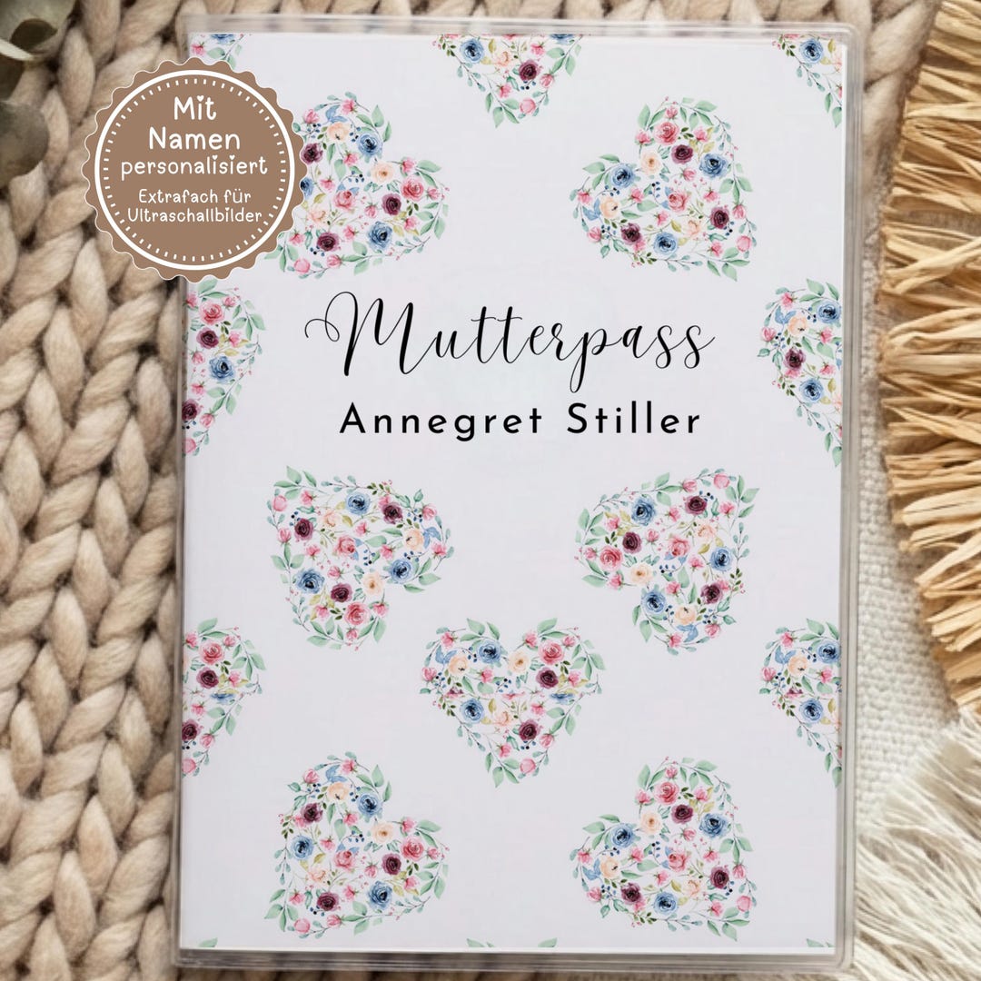 Personalized Maternity Record Book Cover | FLOWER | Floral Pattern ...