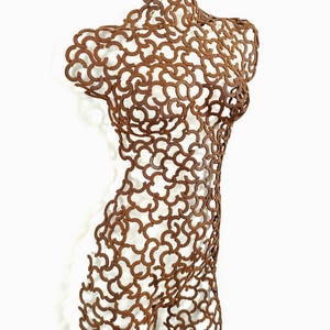 Handcrafted Rusted Metal Female Torso Wall Sculpture Artwork Elegant ...