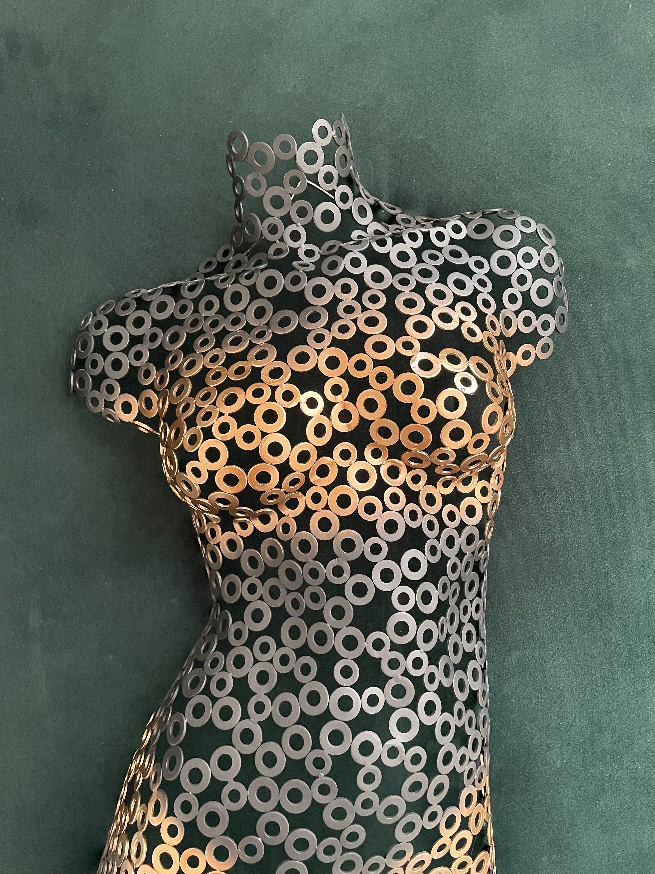 Unique Female Torso Sculpture Modern Geometric Art, Handcrafted Wall ...