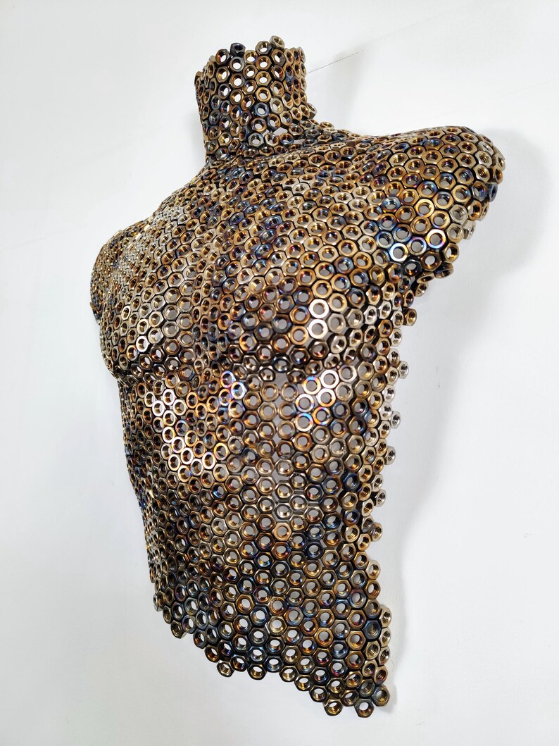 Male Torso Sculpture Metal – Contemporary Handmade Figurative Artwork ...