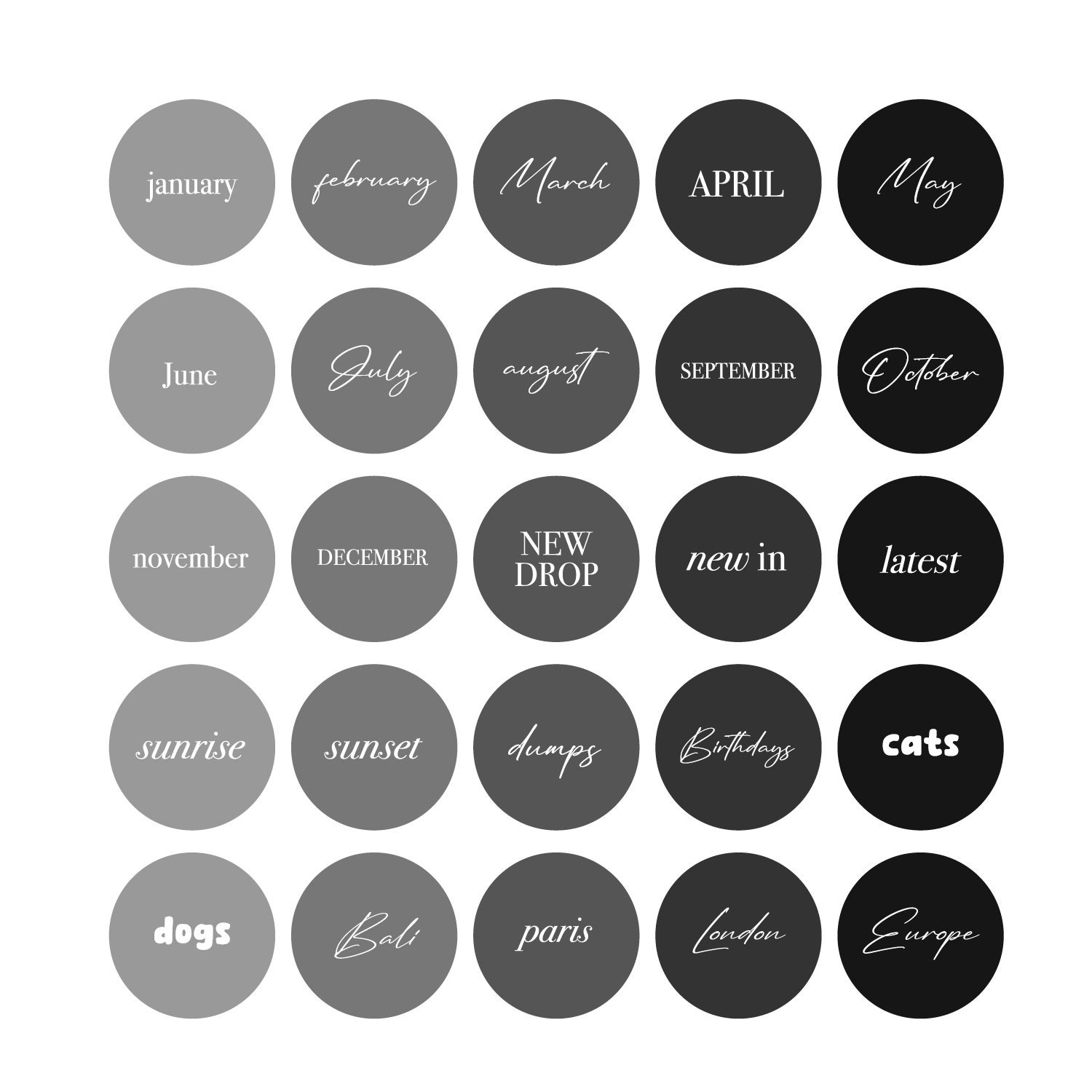 500 Instagram Story Highlight Cover, Grey Instagram Highlight Cover ...