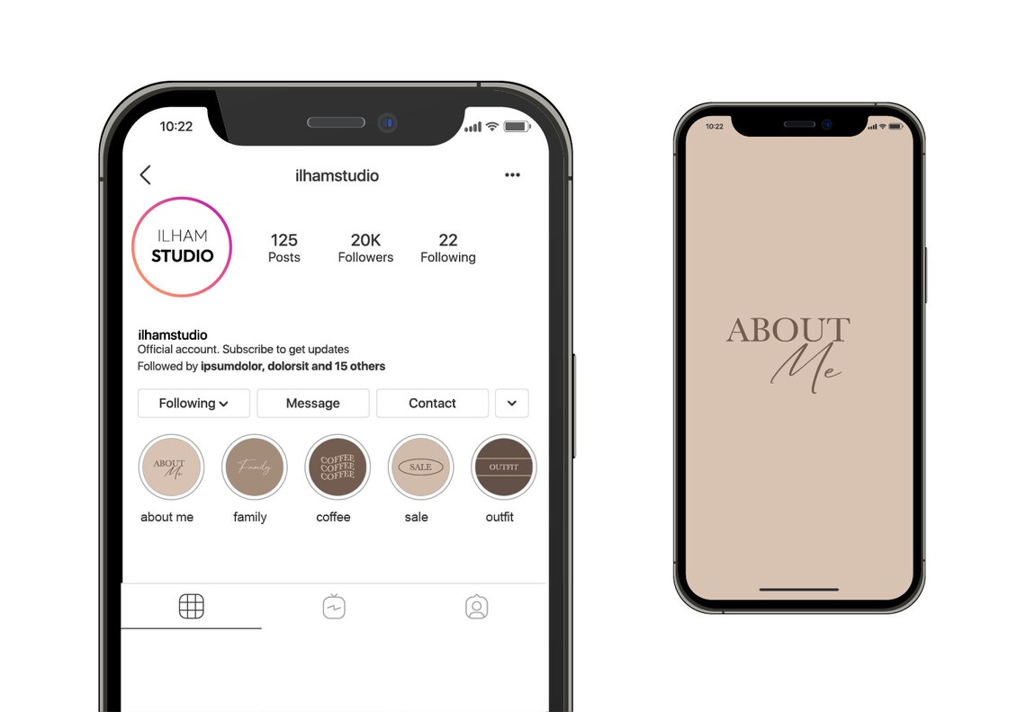 350 Neutral Instagram Highlight Covers: Minimalist Social Media Icons ...