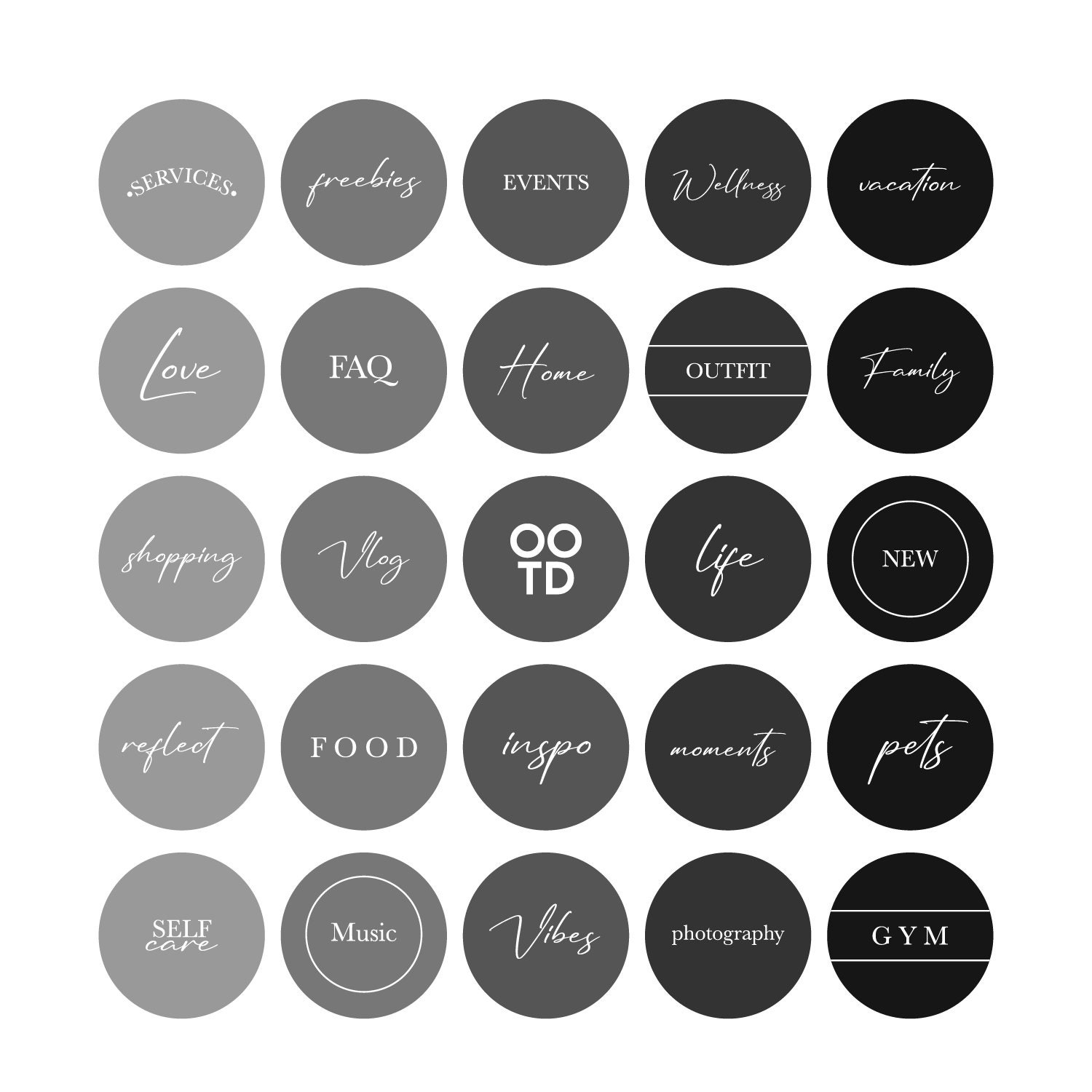 500 Instagram Story Highlight Cover, Grey Instagram Highlight Cover ...