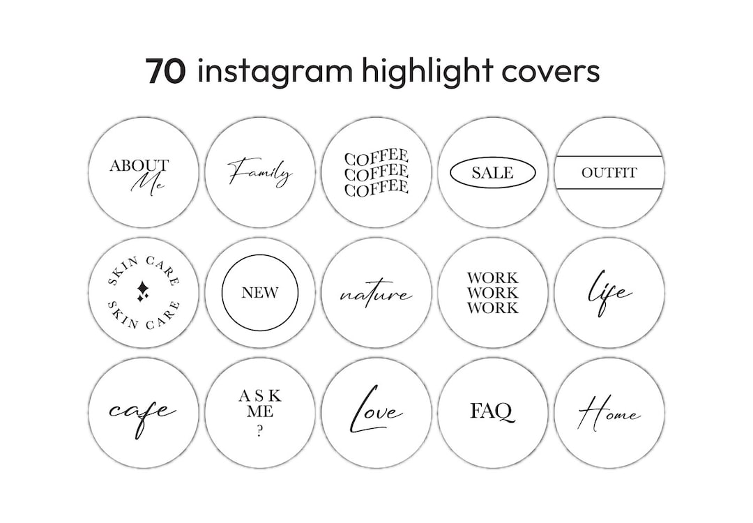Instagram Story Highlight Cover, Minimalist White Instagram Story ...