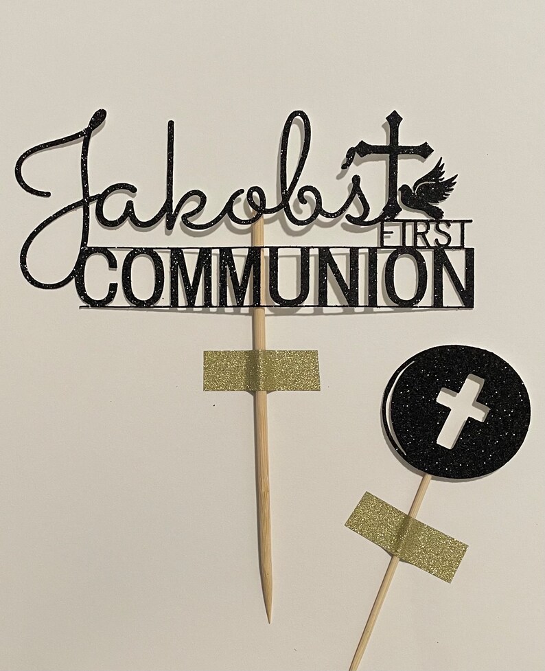 First Communion Cake Topper Holy Communion Cake Topper - Etsy