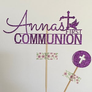 First Communion Cake Topper | Holy Communion Cake Topper | Personalized ...