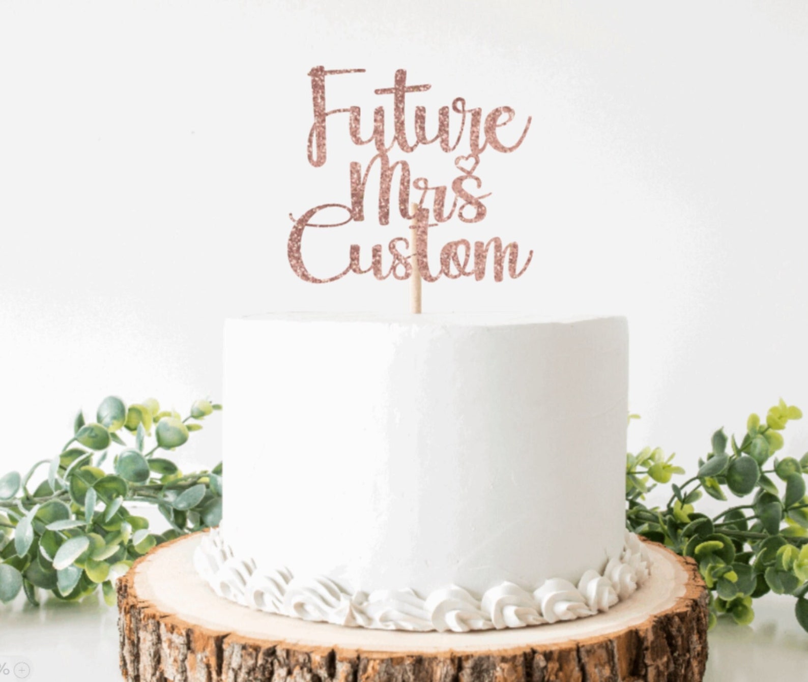 Rose Gold Bridal Shower Cake Topper Personalized Bridal - Etsy
