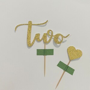 Rose Gold Two Cake Topper | 2 Cake Topper | Two Cake Topper | Second ...