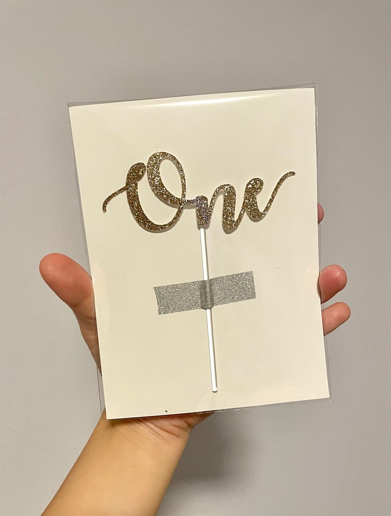 Rose Gold One Cake Topper Custom Cake Topper for Birthdays - Etsy