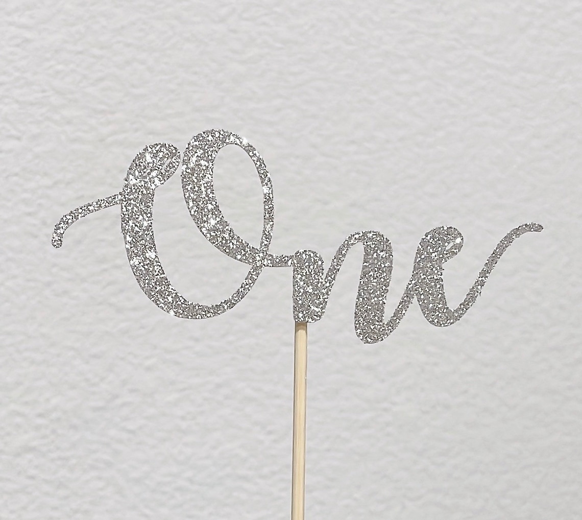 Rose Gold One Cake Topper Custom Cake Topper for Birthdays | Etsy