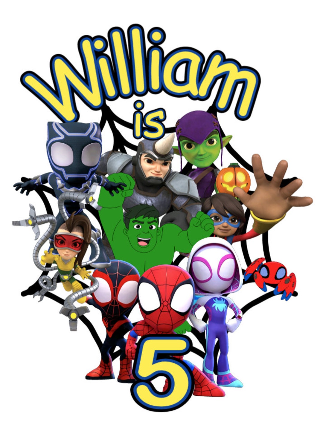 Personalised Spidey and His Amazing Friends Inspired Cake Topper ...