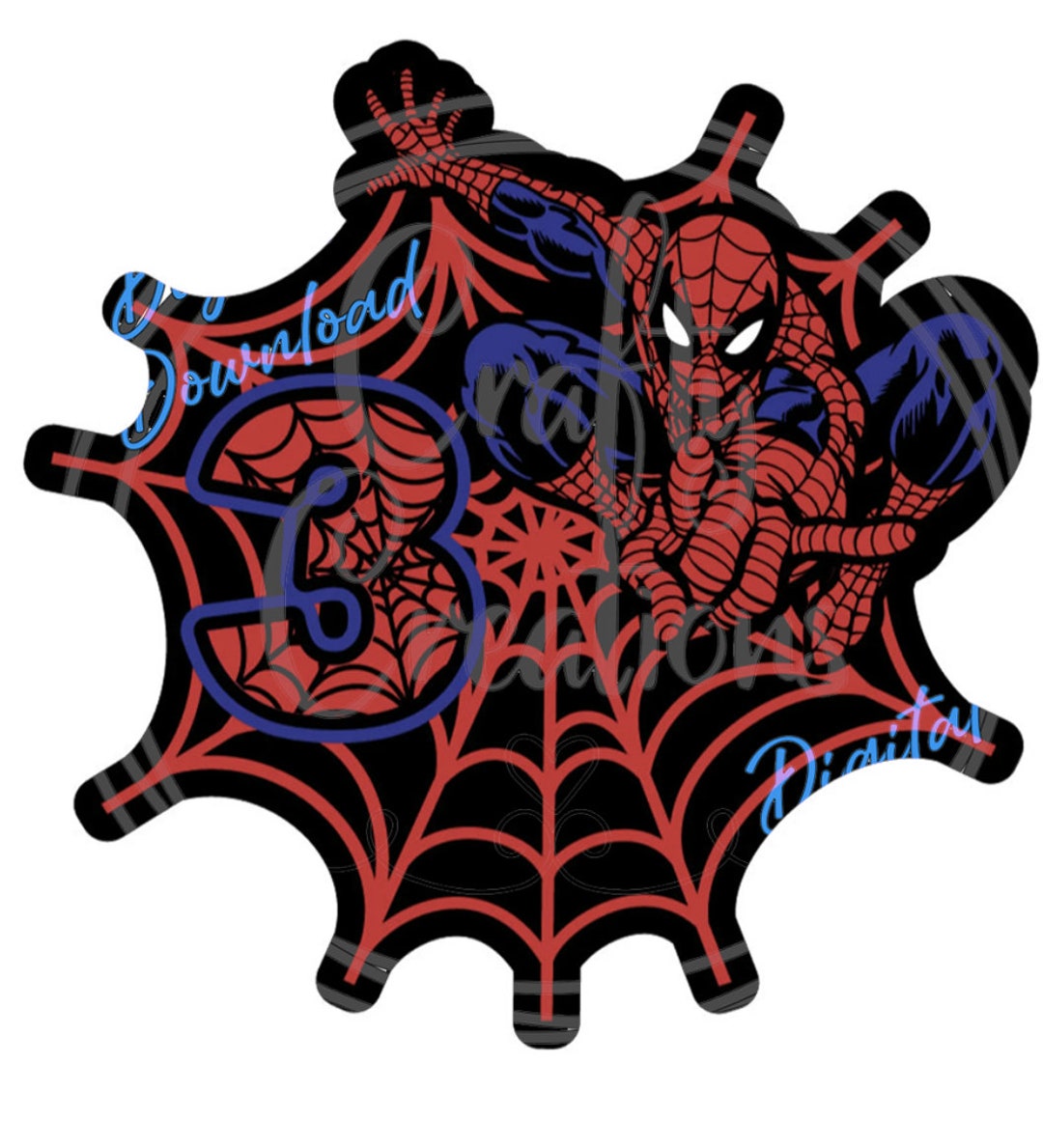 Spiderman Inspired Cake Topper, Print at Home, DIY, Last Minute, Party ...