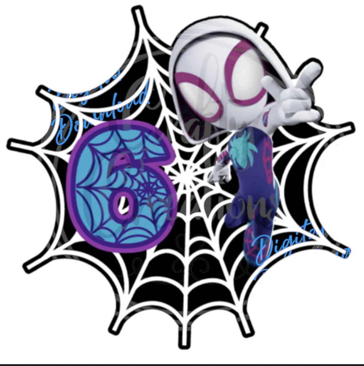 Gwen Spidey Inspired Cake Topper, Print at Home, DIY, Last Minute ...