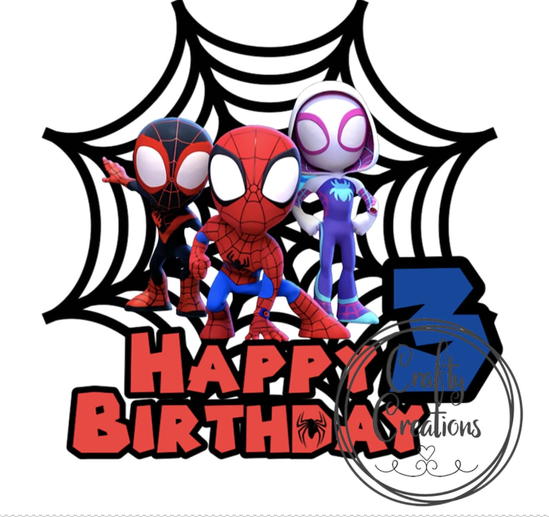 Instant Digital Download Spidey and His Amazing Friends Inspired Cake ...