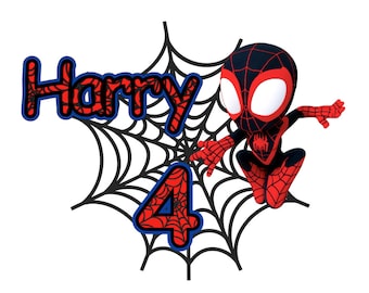Personalised Spider-man Cake Topper With the Option of Added Stickers ...