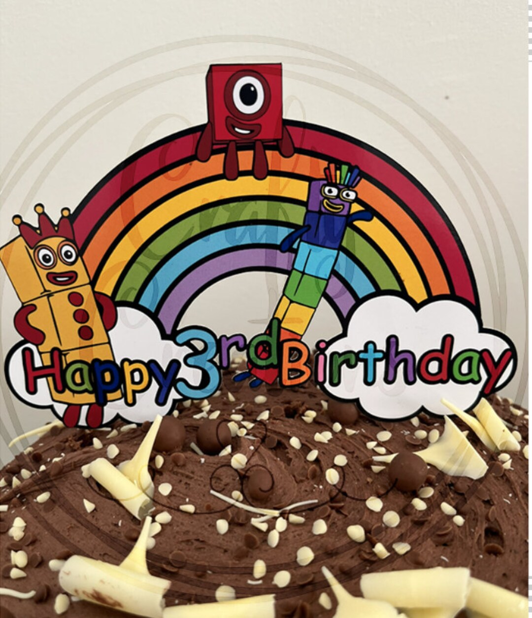 Topper de pastel descargable instantáneo Número 5 Numberblocks ...