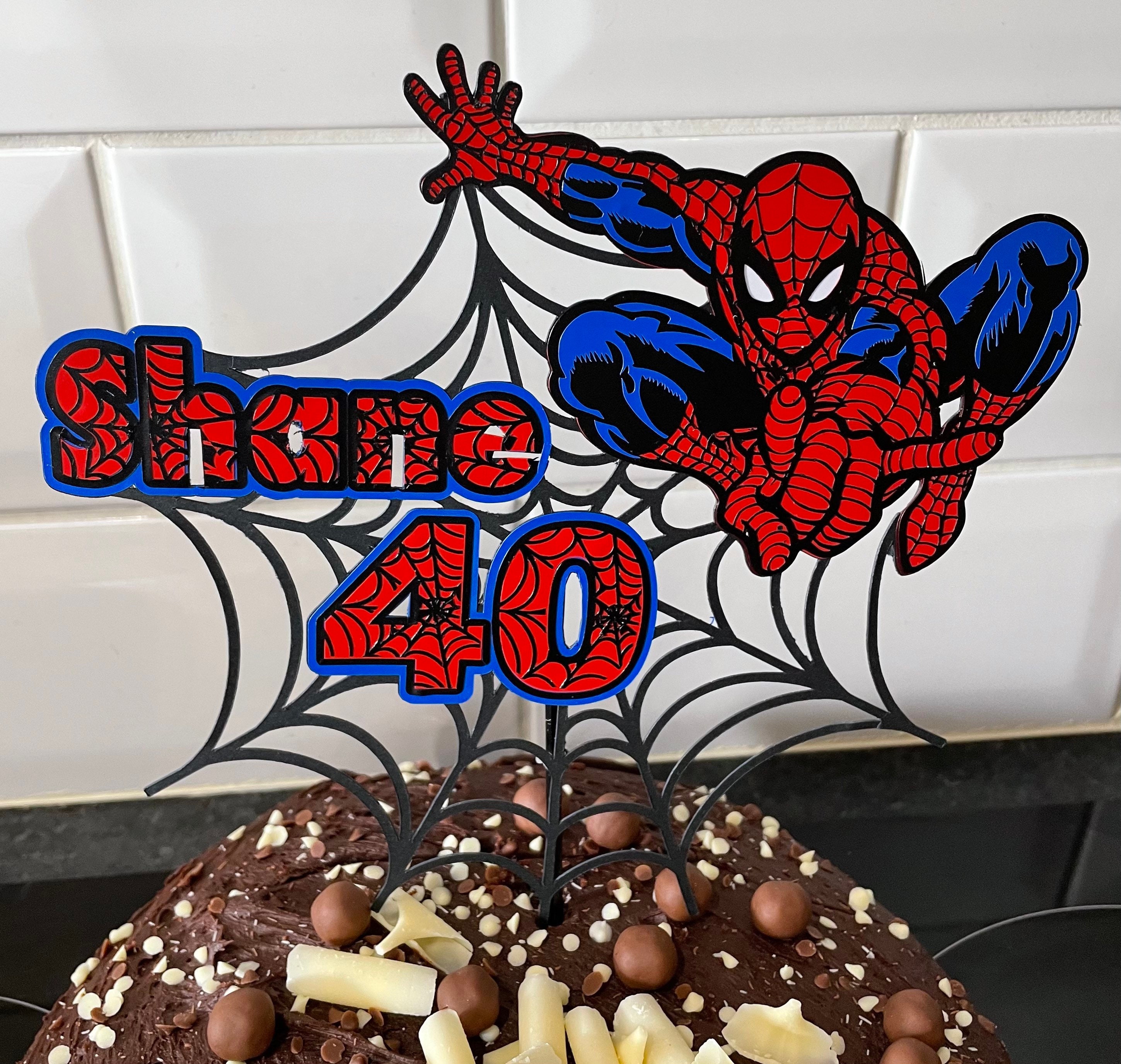 Personalised Spider-man Cake Topper - Etsy UK