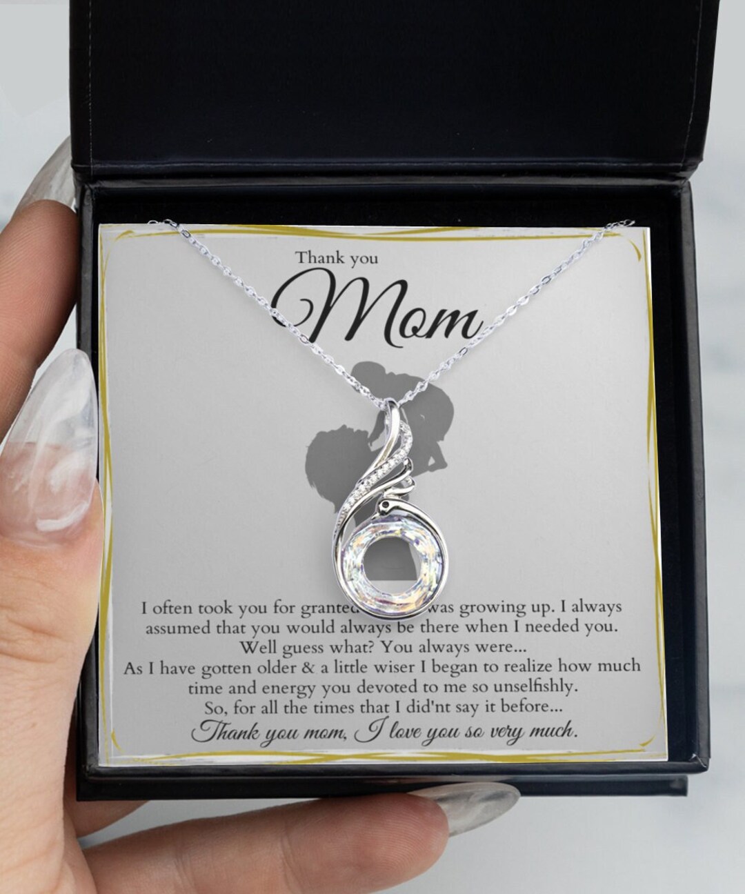 Thank you Mom Rising Phoenix Halskette / Muttertagsgeschenk - Etsy ...